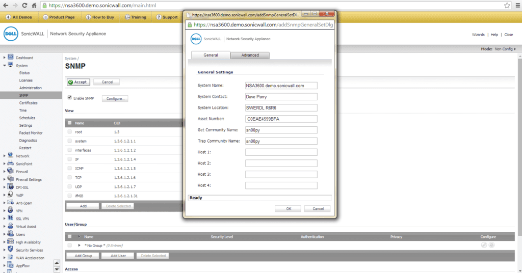 SonicWALL Next Gen NetFlow config