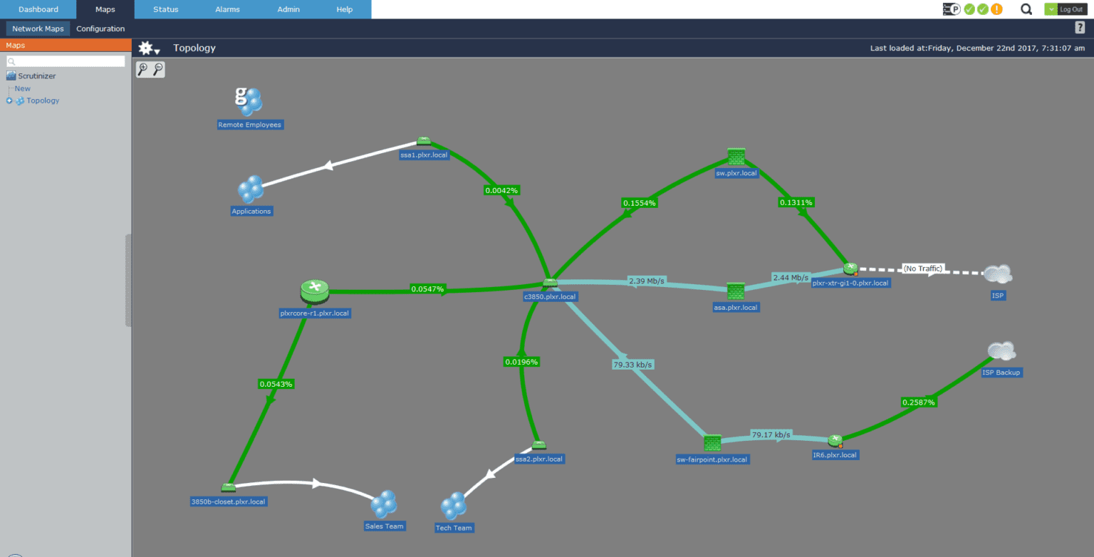 Configuring a network map – Plixer